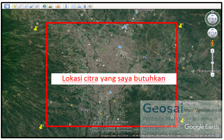 Cara Retifikasi Citra dari Google Earth di Global Mapper - Geosai