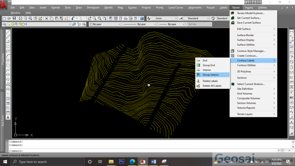 Cara Membuat Kontur di AutoCAD Land Desktop 2009 - Geosai