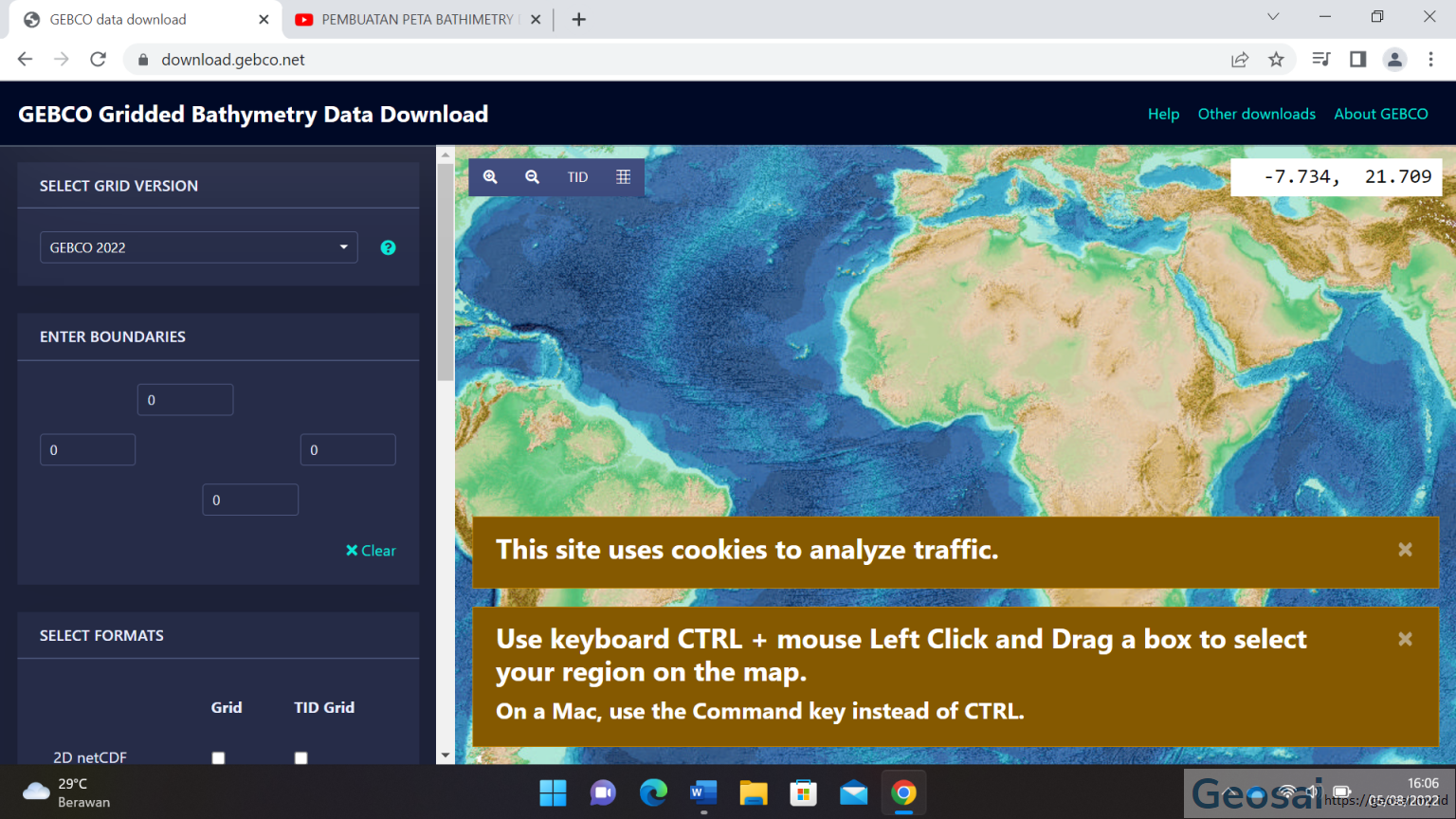 Tutorial Download Data Batimetri (Part 1) - Geosai