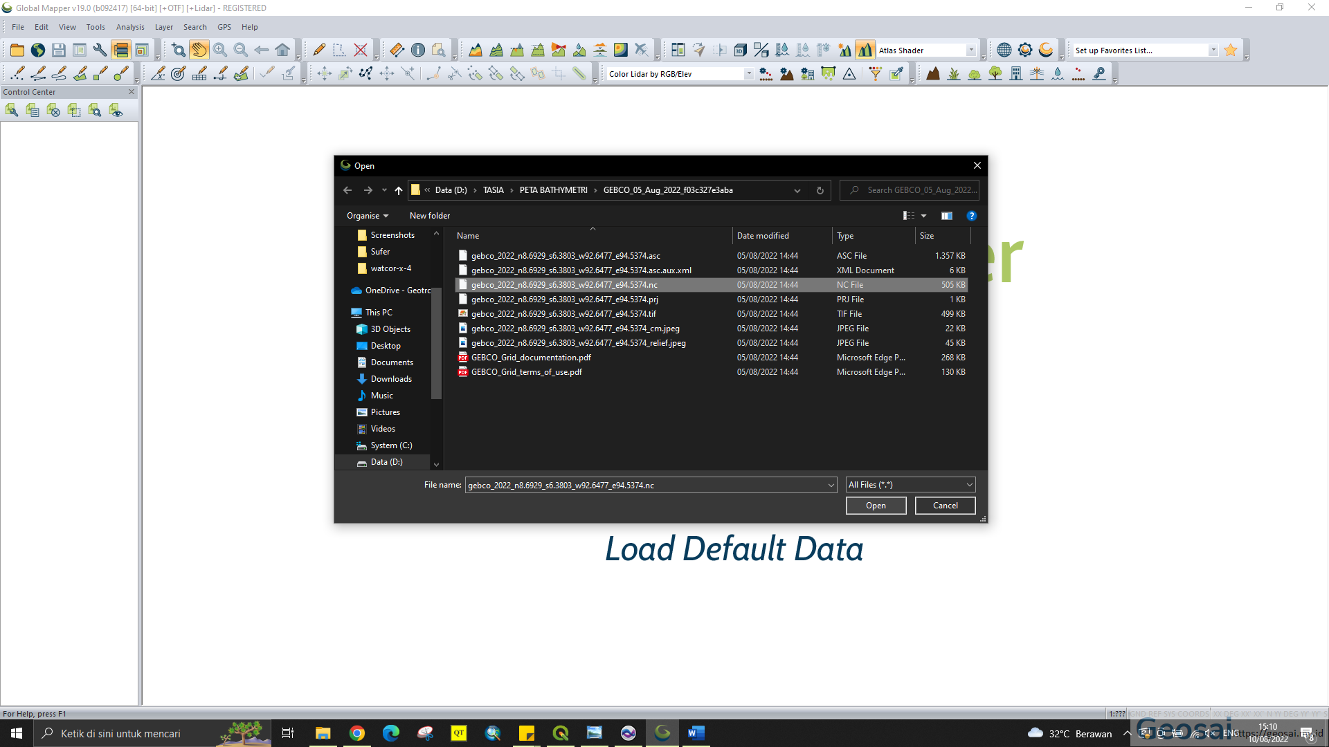 Tutorial Download Data Batimetri (Part 2) - Geosai