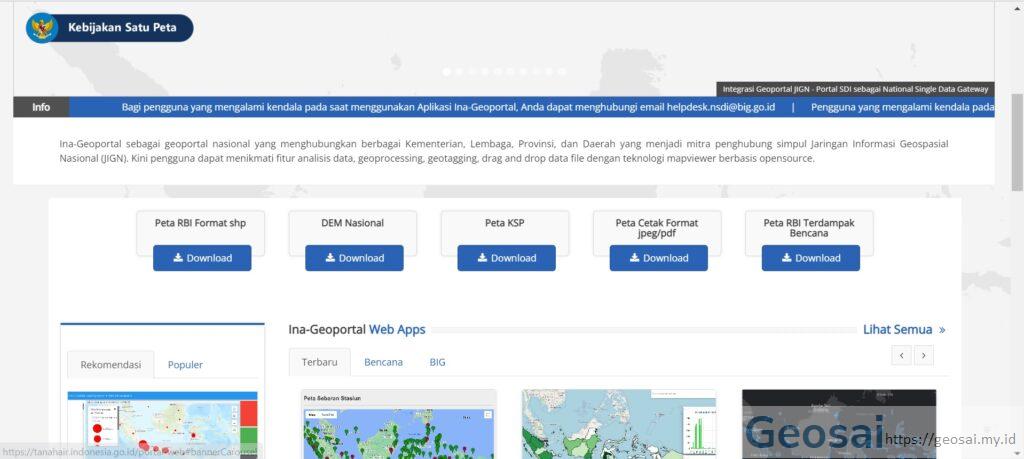 Sumber Geoportal - Geosai