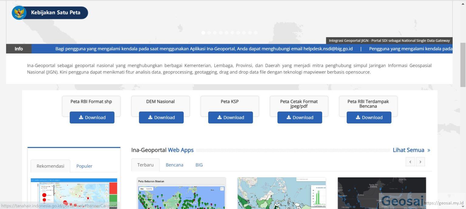 Sumber Geoportal - Geosai